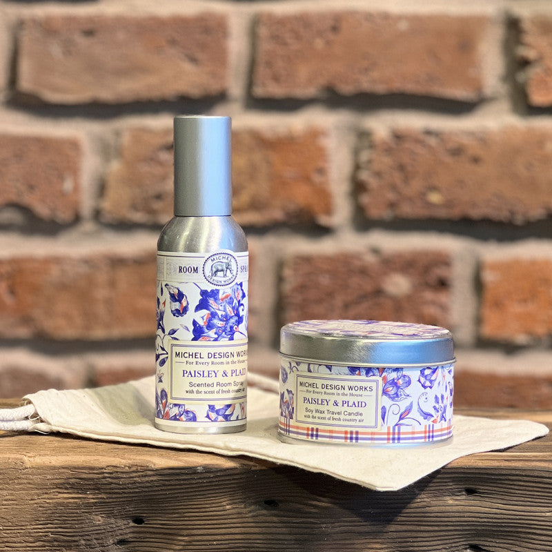 SET PAISLEY & PLAID SPRAY + VELA – Theodora cl